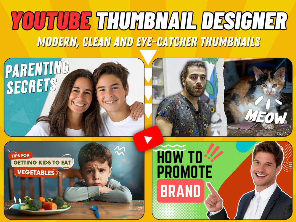 A high CTR, modern youtube thumbnail | Upwork
