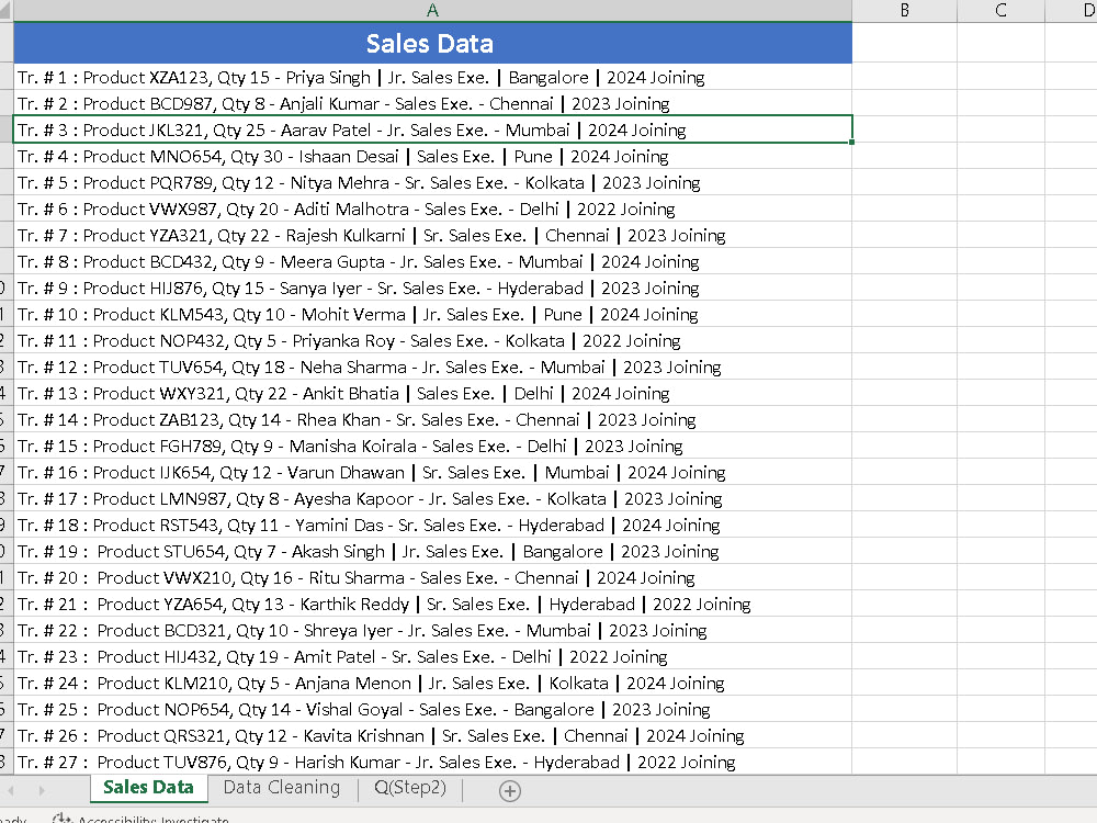 A organized and clean data on excel | Upwork