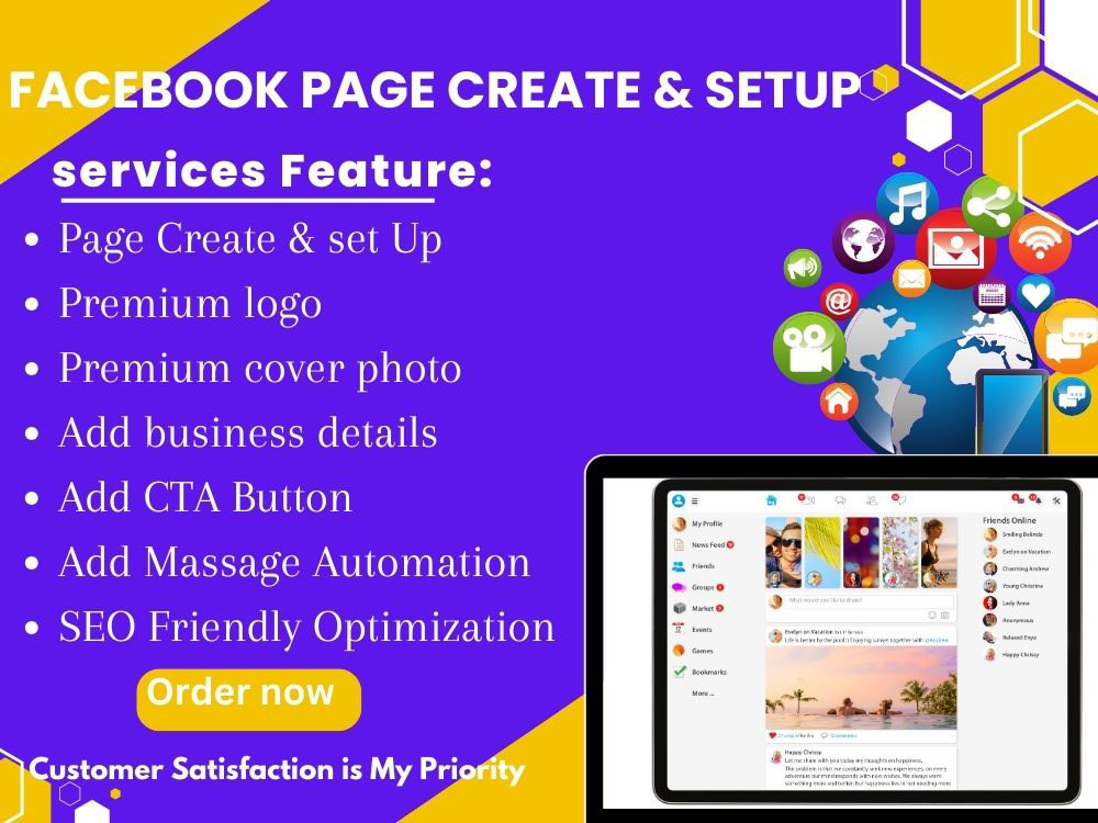 Facebook page setup and SEO friendly Optimization | Upwork