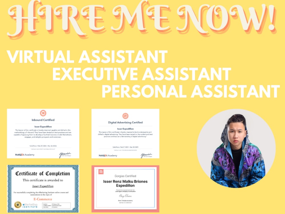 An A+ Virtual Assistant/Personal Assistant for 2 hours | Upwork