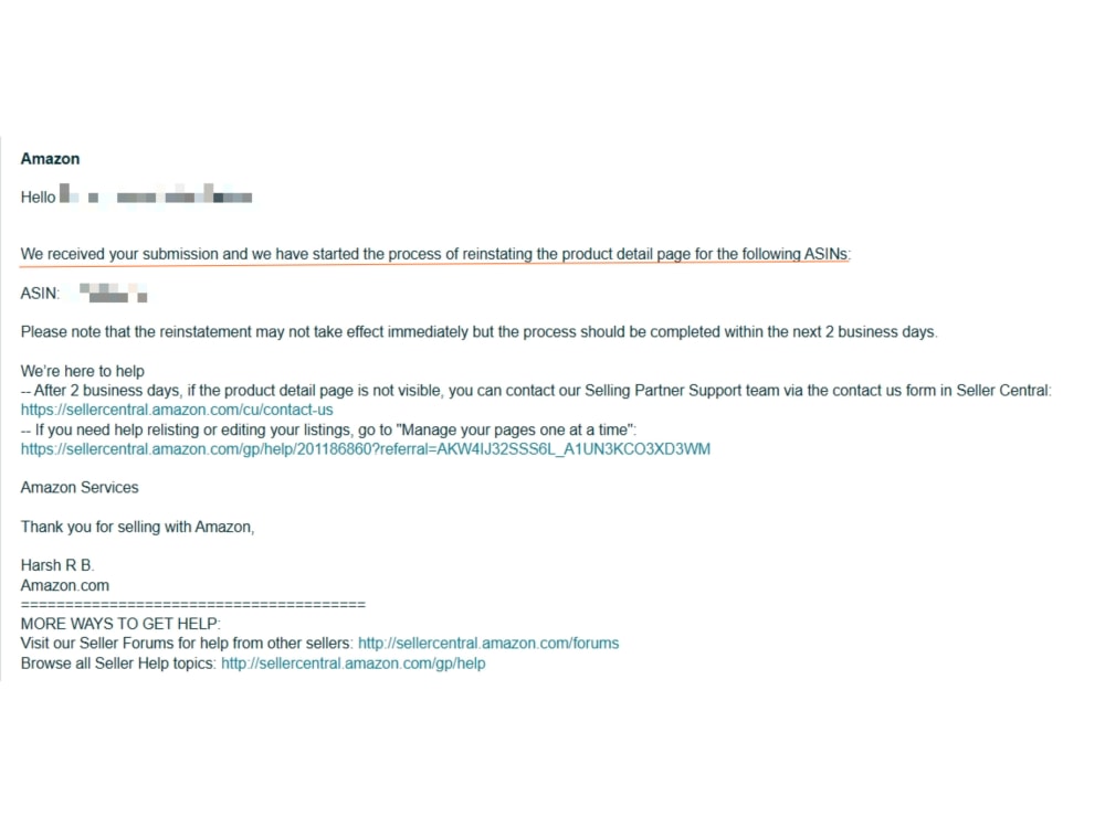 Amazon Listing Reinstated | Listing Removed due to Policy Violations ...