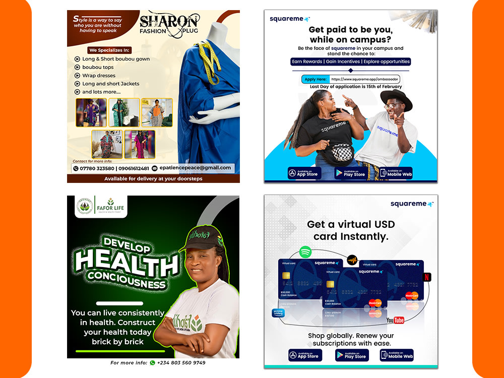 A user-centered social media posters | Upwork