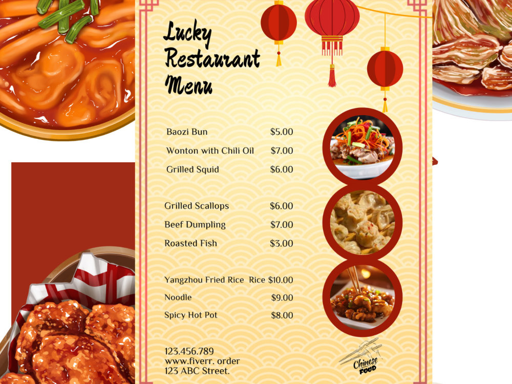 A modern and best seller restaurant menu | Upwork