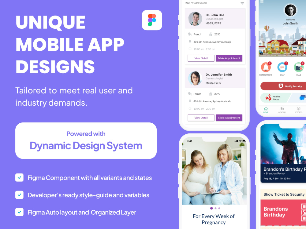 Unique UI/UX Design for Mobile app in Figma - Animated Prototyping | Upwork