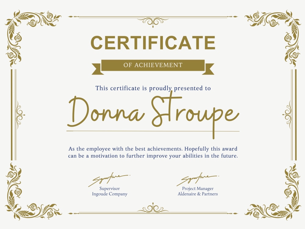 Create professional certificate and diploma certificate design | Upwork