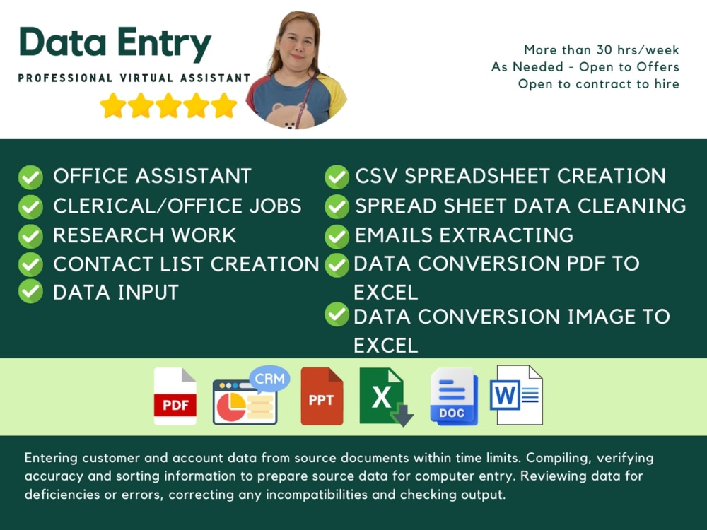 Professional & Quick Data Entry Services with 100% Accuracy | Upwork