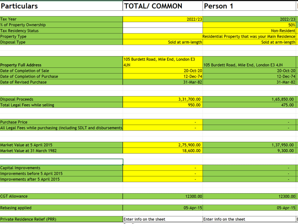 UK CGT planning and advice with filing work too. | Upwork