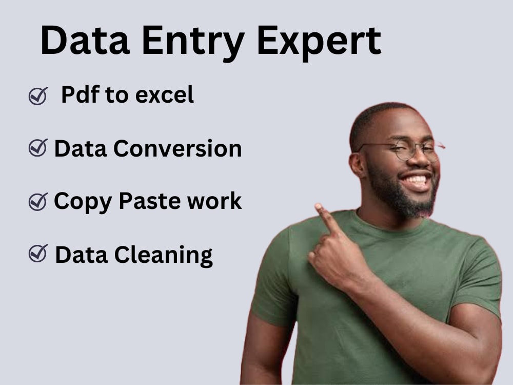 Pdf to excel, world | copy paste data entry | All type data entry | Upwork