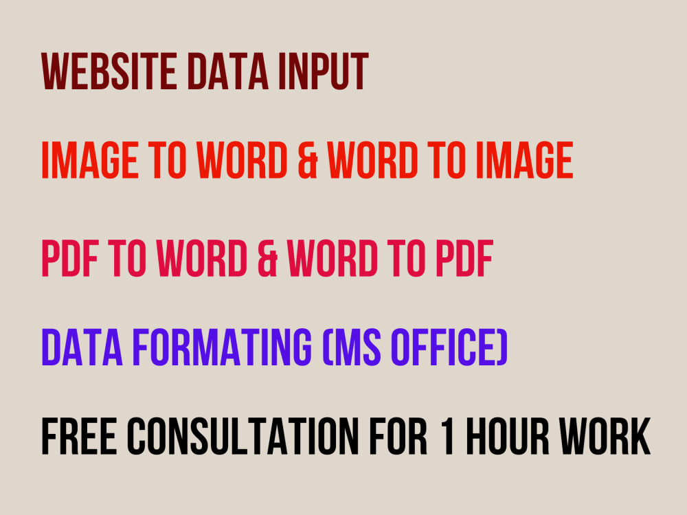 Fast e-commerce data entry, copy paste job, manual typing,Word,pdf or Excel | Upwork