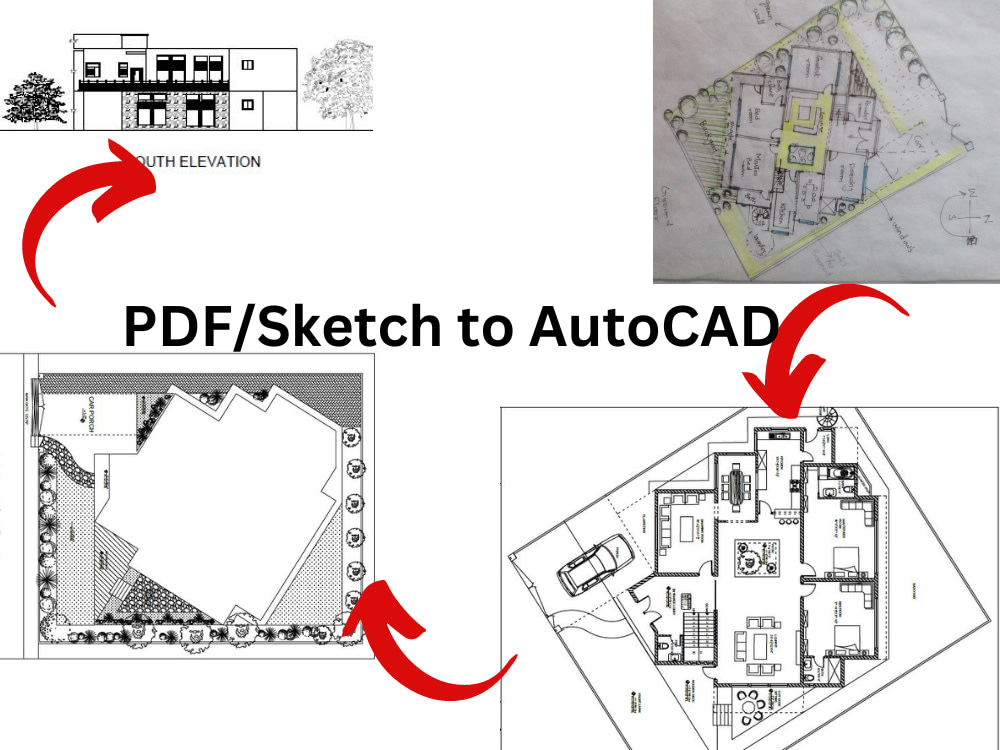 AutoCAD 2D Design Drafting from Sketch, Image, PDF to DWG Drawings | Upwork