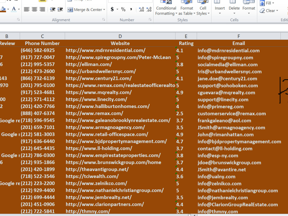 Accurate data entry web research excel data email phone address | Upwork