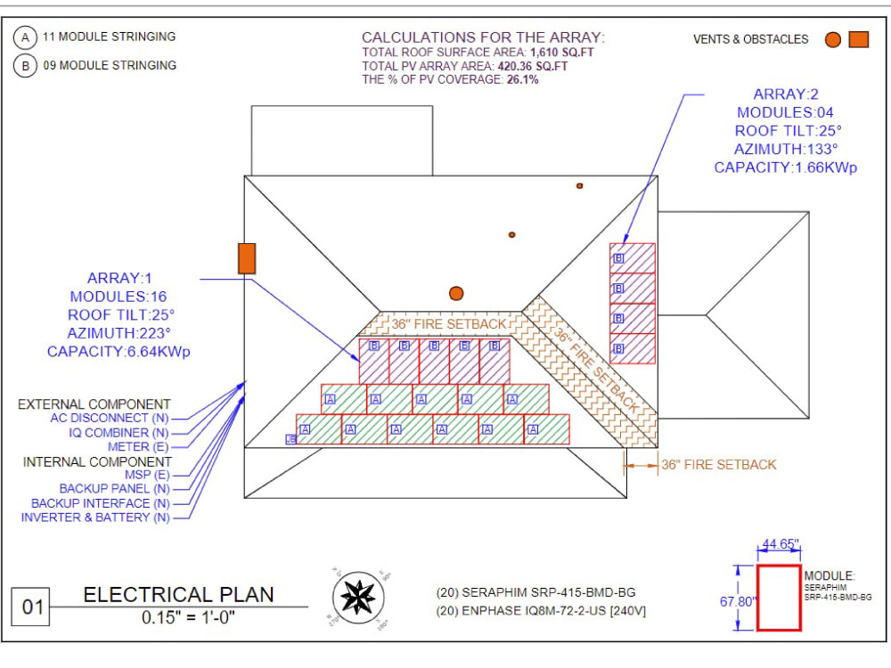 Solar PV permit plans set AutoCad/Helioscope,PVsyst,Aurora Solar ...