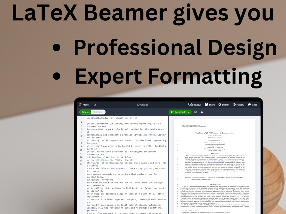 Well crafted presentation in LaTeX Beamer. | Upwork
