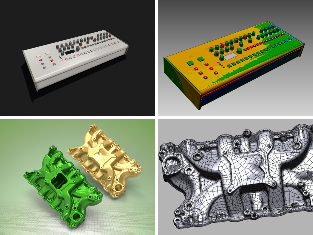 CAD reverse engineering from 3D scan, obj, stl into 3D Solid CAD Model ...