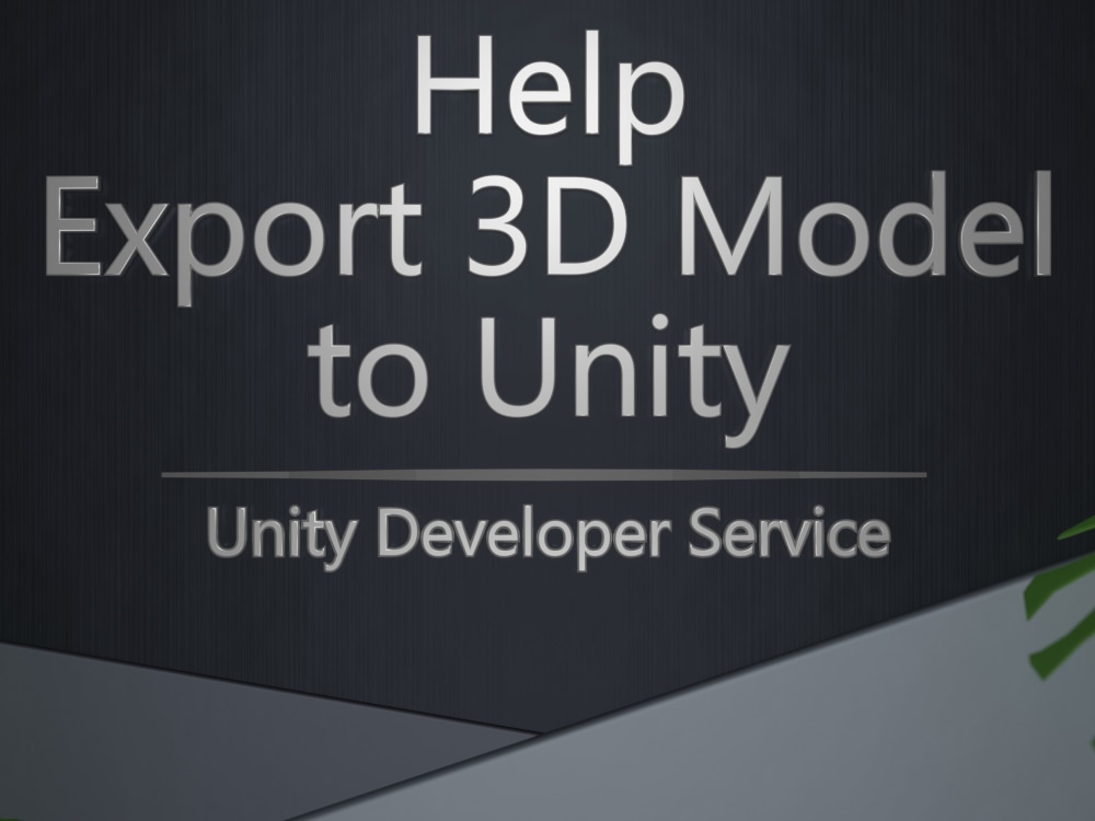 Help in exporting asset to your Unity project | Upwork