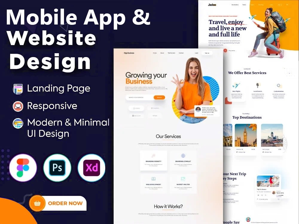 Modern and responsive website for your business | HTML | CSS | JavaScript. | Upwork