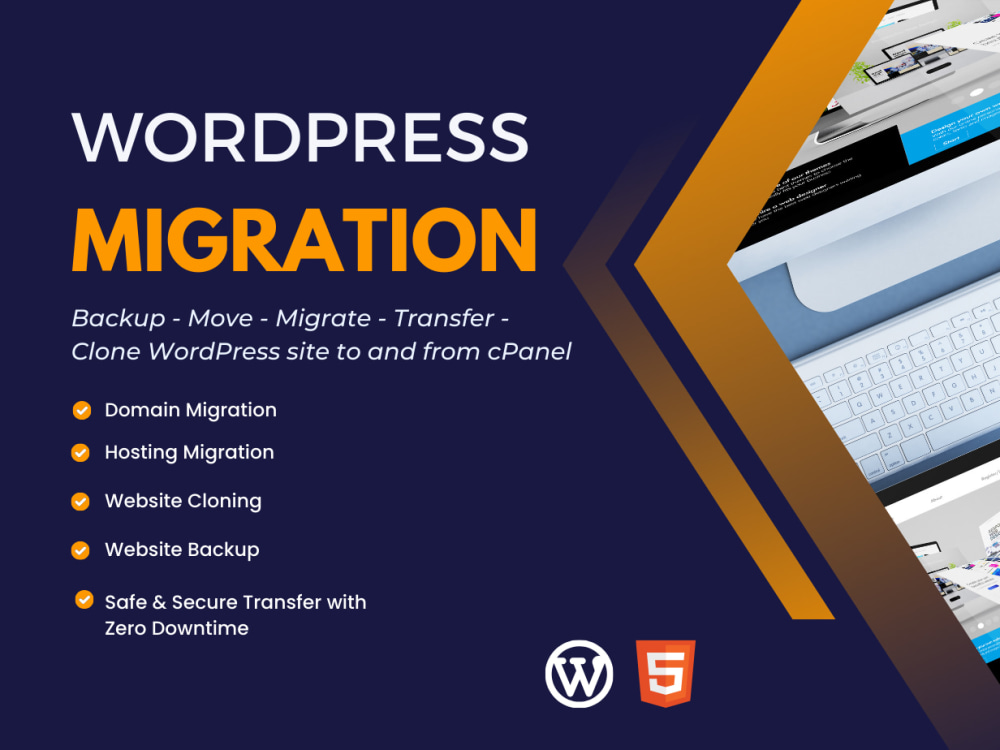 Your wordpress website migrated to a new host or domain | Upwork