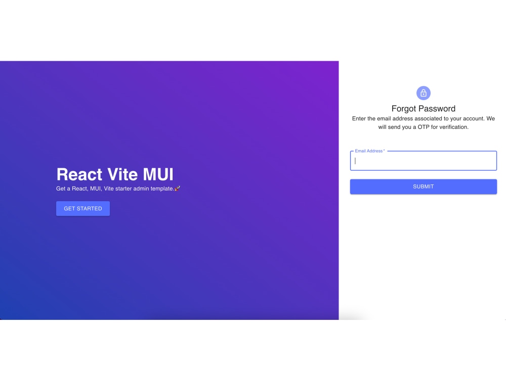 React Admin Template With Authentication Pages Using Material Ui Mui Upwork 9939