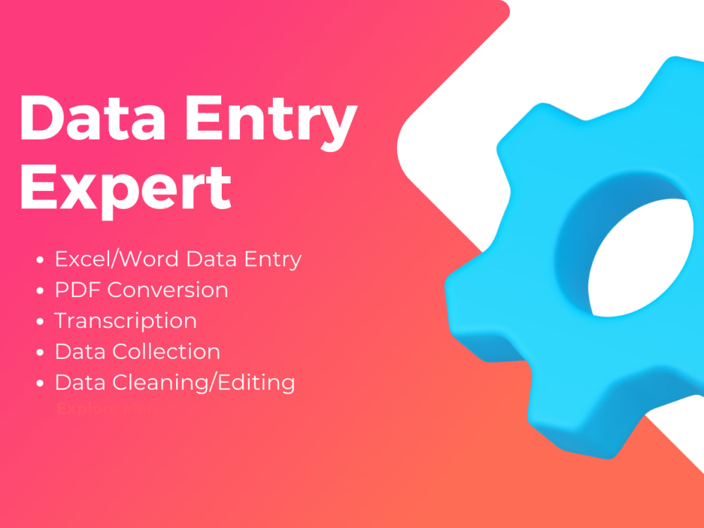 FAST Manual Data Entry, Typing, Excel Cleanup, PDF Conversion | Upwork