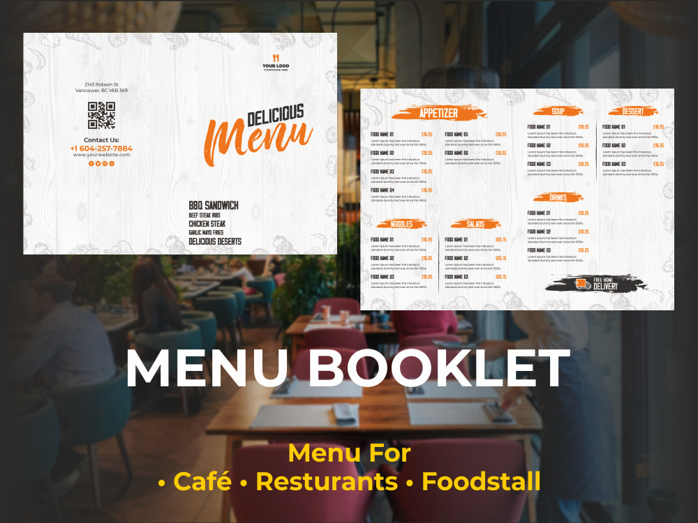 Digital menu or tv screen menu board for restaurant food menu | Upwork