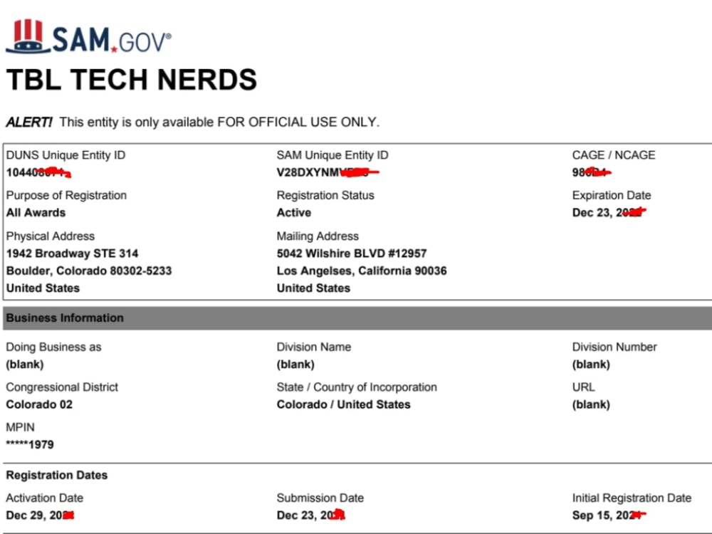 SAM CAGE Code and also apply for Your Business Certifications via SBA ...