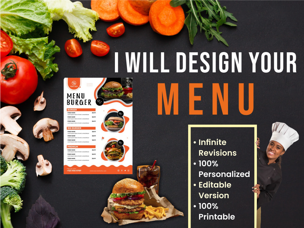 Digital menu or tv screen menu board for restaurant food menu | Upwork