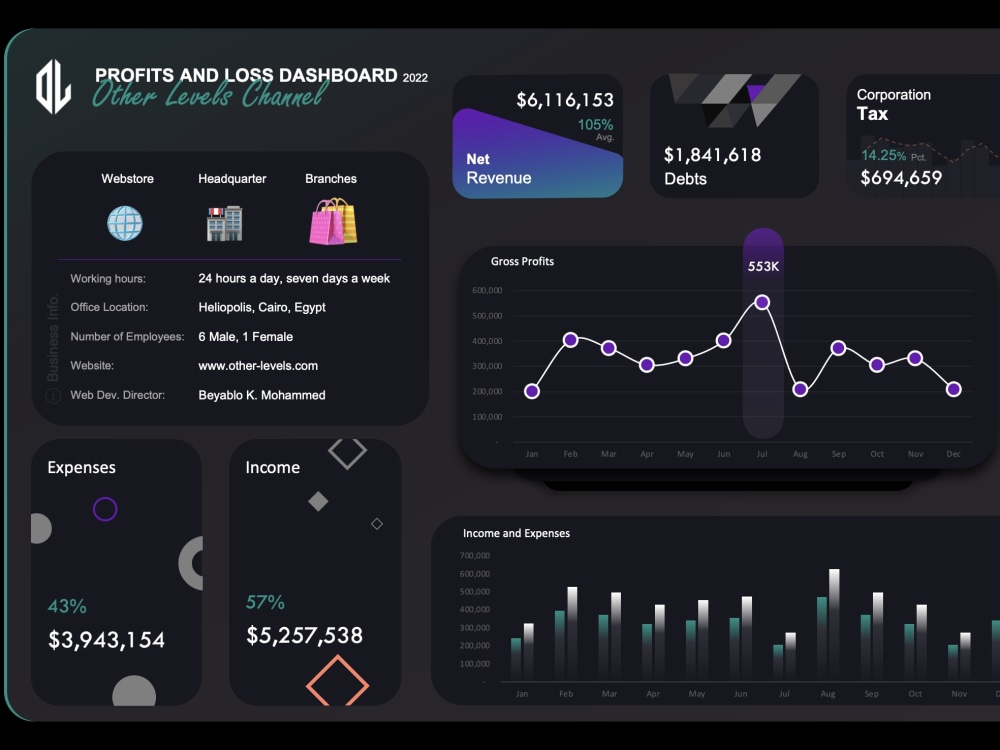 Interactive Excel Dashboard and KPI Reports | Upwork