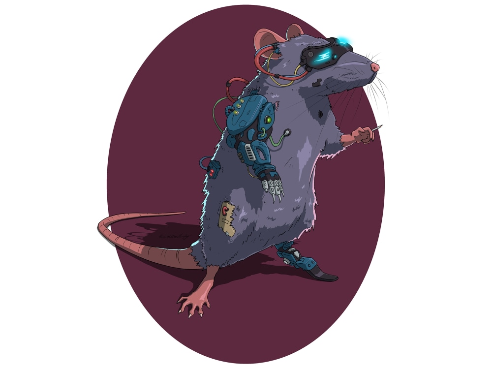 A beautiful stylized rat character illustration | Upwork
