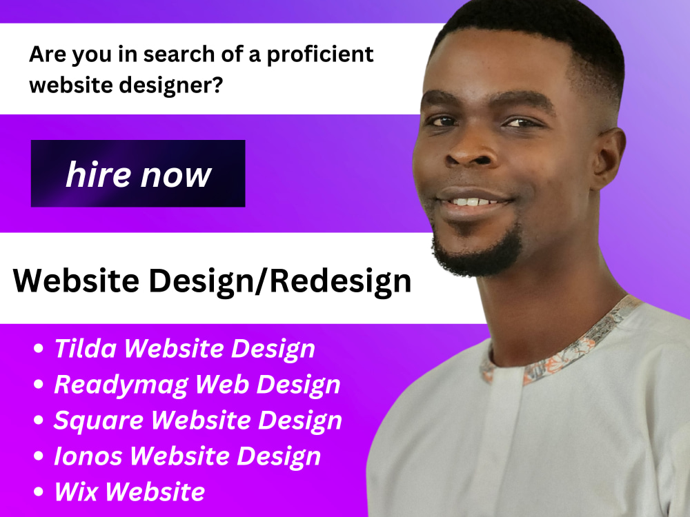 A fantastic tilda website, Readymag, Wix, Godaddy, Square, Ionos | Upwork