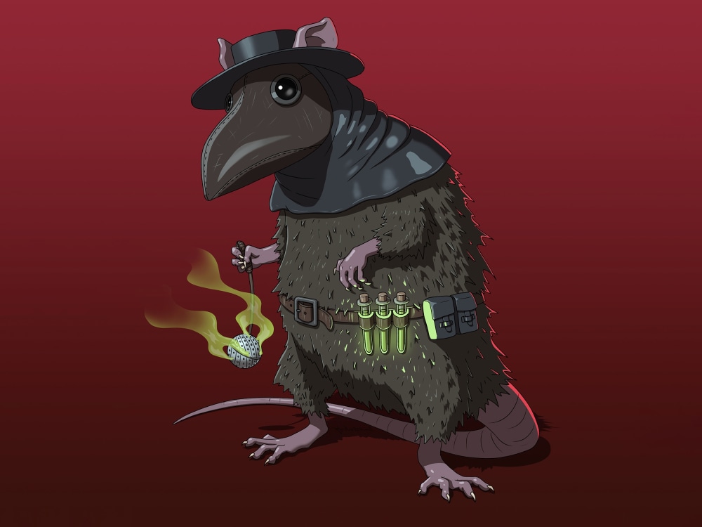 A beautiful stylized rat character illustration | Upwork