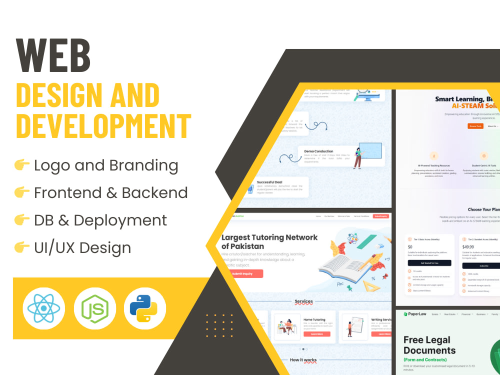 Full Stack Web Developer Reactjs Nextjs Nodejs Python