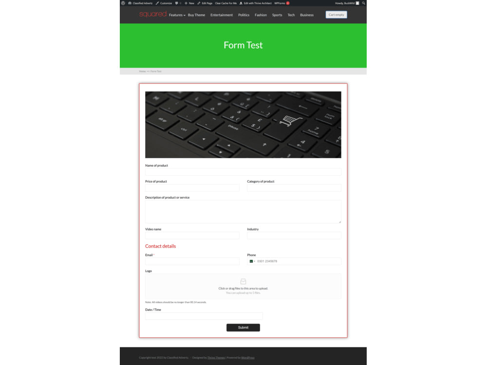 A branded survey, application, order form, calculator using WPforms ...