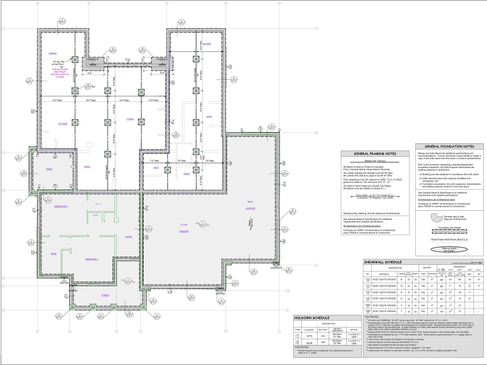 Permit and construction set of architectural blueprints and 2d floor ...