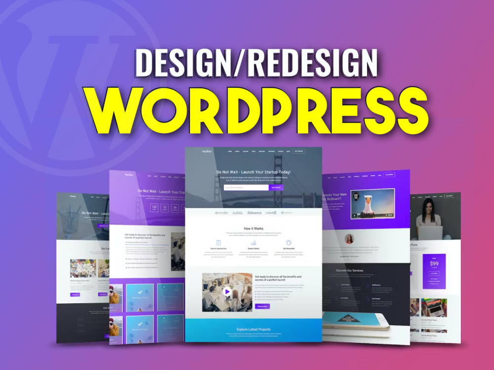 Design redesign copy clone revamp responsive wordpress website by elementor | Upwork
