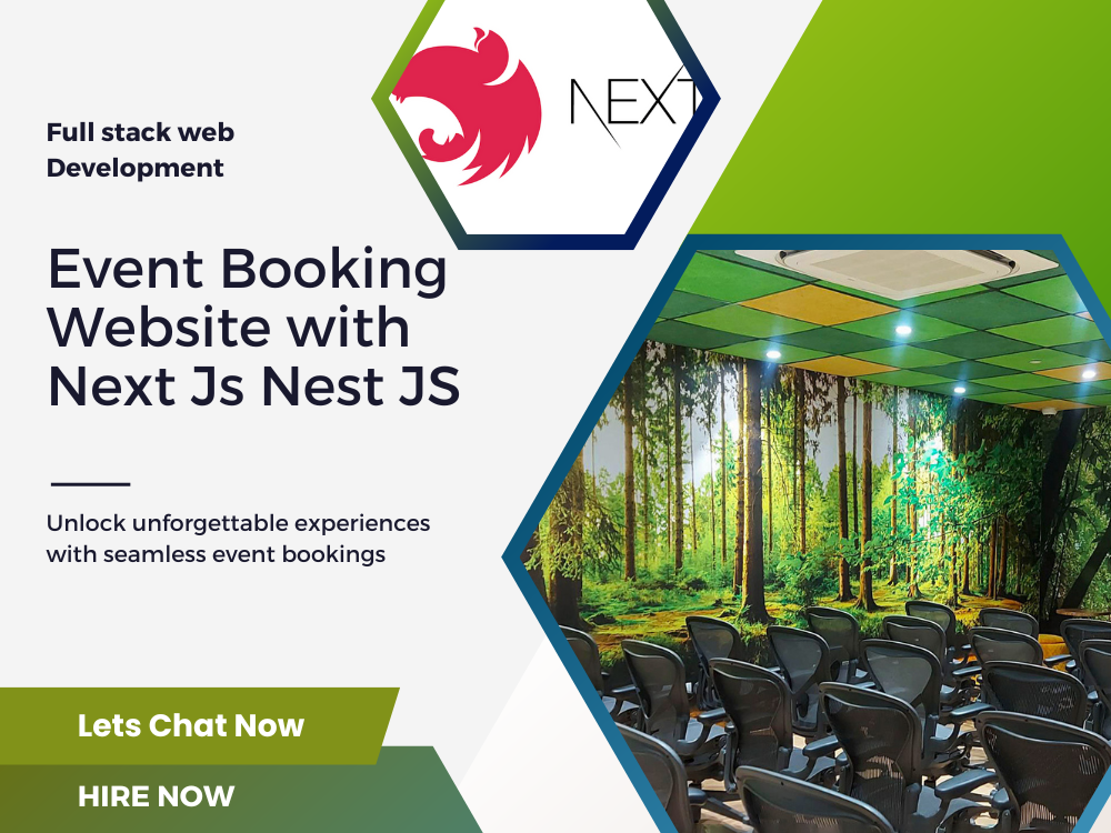 Event booking website with online booking | Next Js | Nest Js | Upwork
