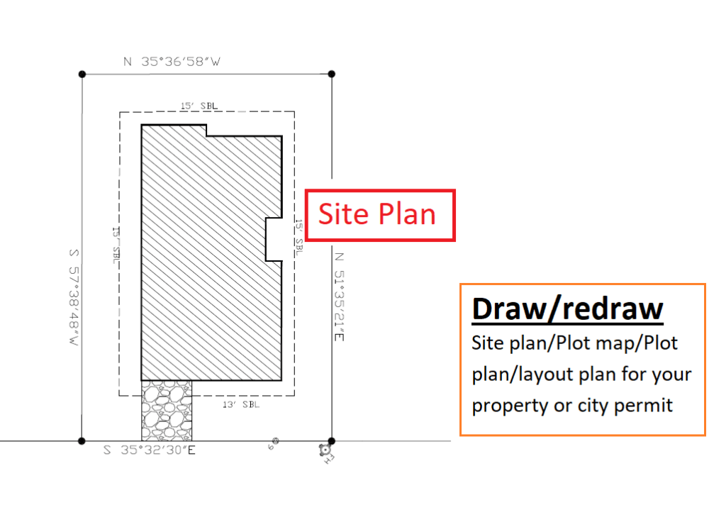 Site plan,plot map,Plot plan for your property or permit | Upwork