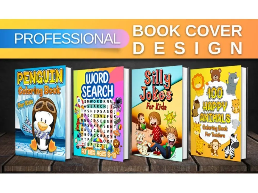 Kids activity book and kindergarten worksheets book cover for kdp ...