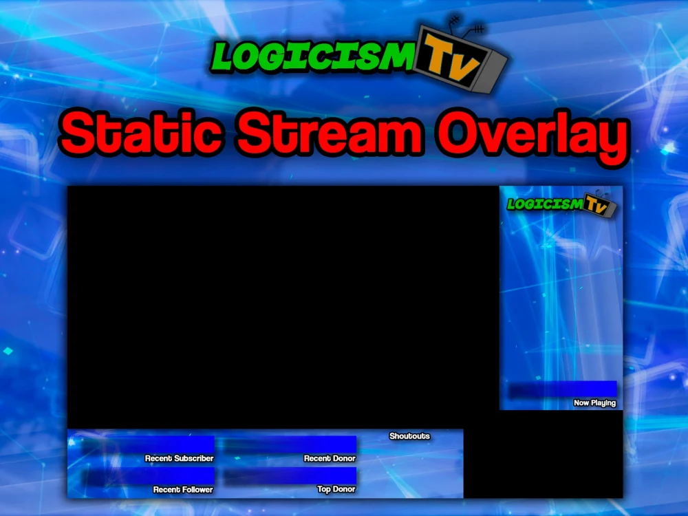 A static stream overlay graphics for twitch, yt, and fb | Upwork