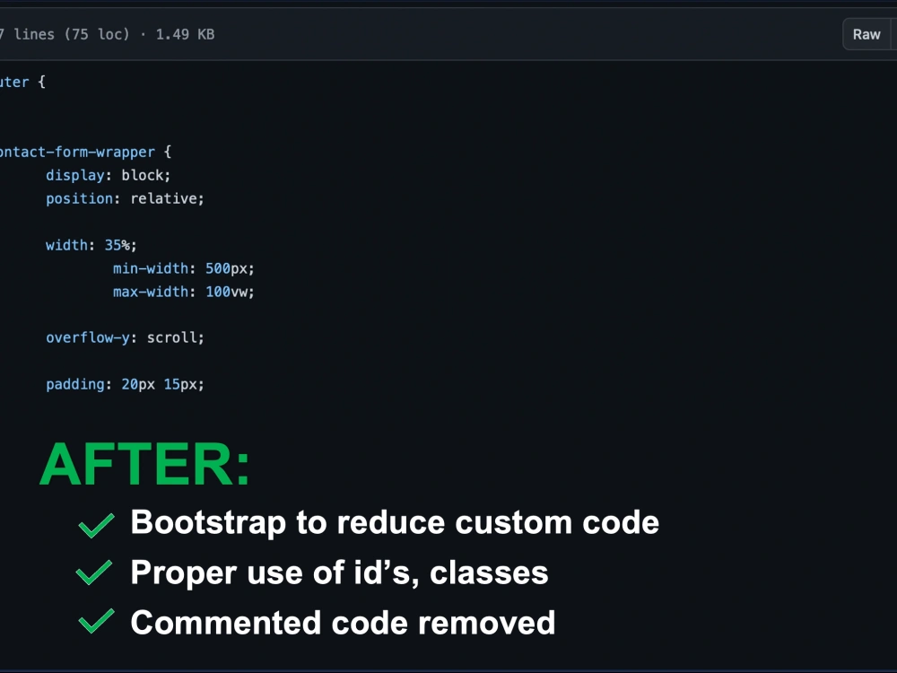 A completely refactored, optimized, and clean codebase | Upwork