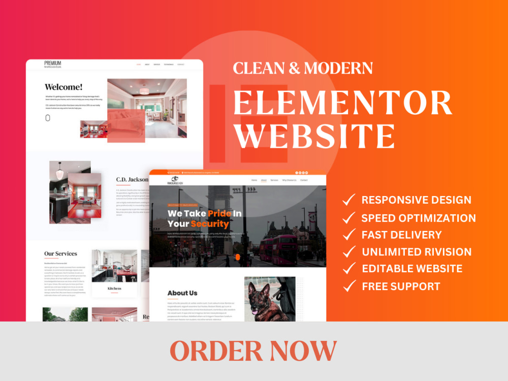 A responsive & modern Wordpress website using Elementor | Upwork