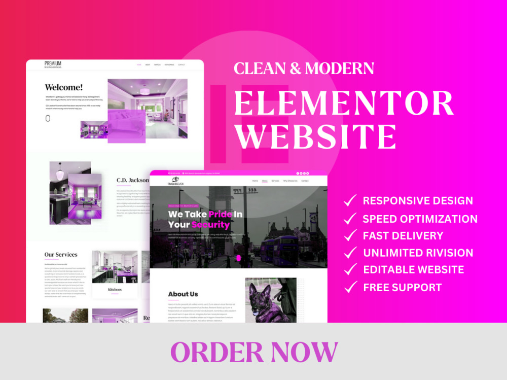A responsive & modern Wordpress website using Elementor | Upwork