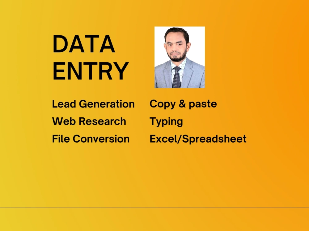 Data Entry, Lead Generation, Web Research, File conversion | Upwork