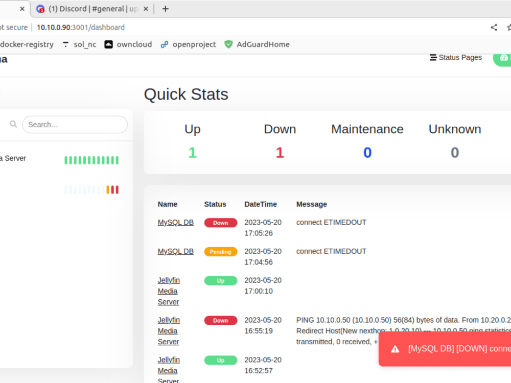 Uptime Kuma setup with SSL and docker based | Upwork