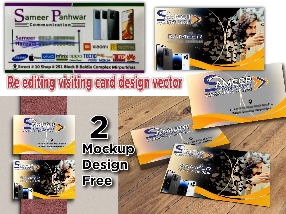 Re-edit a visiting card design vector | Upwork
