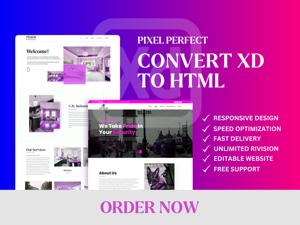 PSD, AI, XD and Figma to Coding website (HTML, CSS, JS) | Upwork