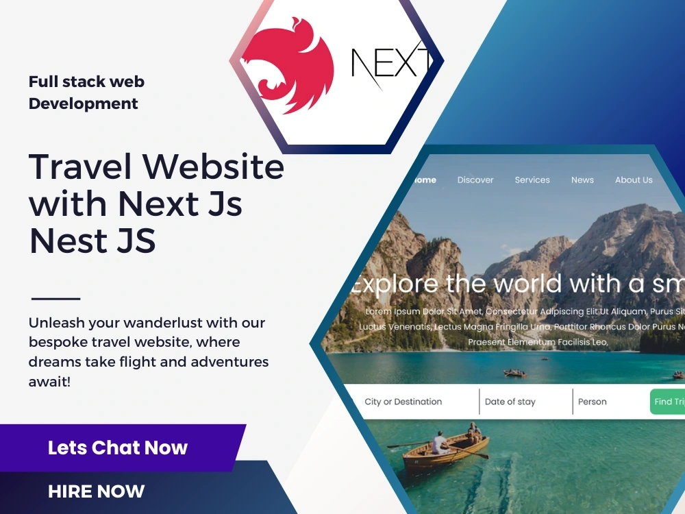 Responsive travel website with Next JS | Nest Js | Full Stack developer | Upwork