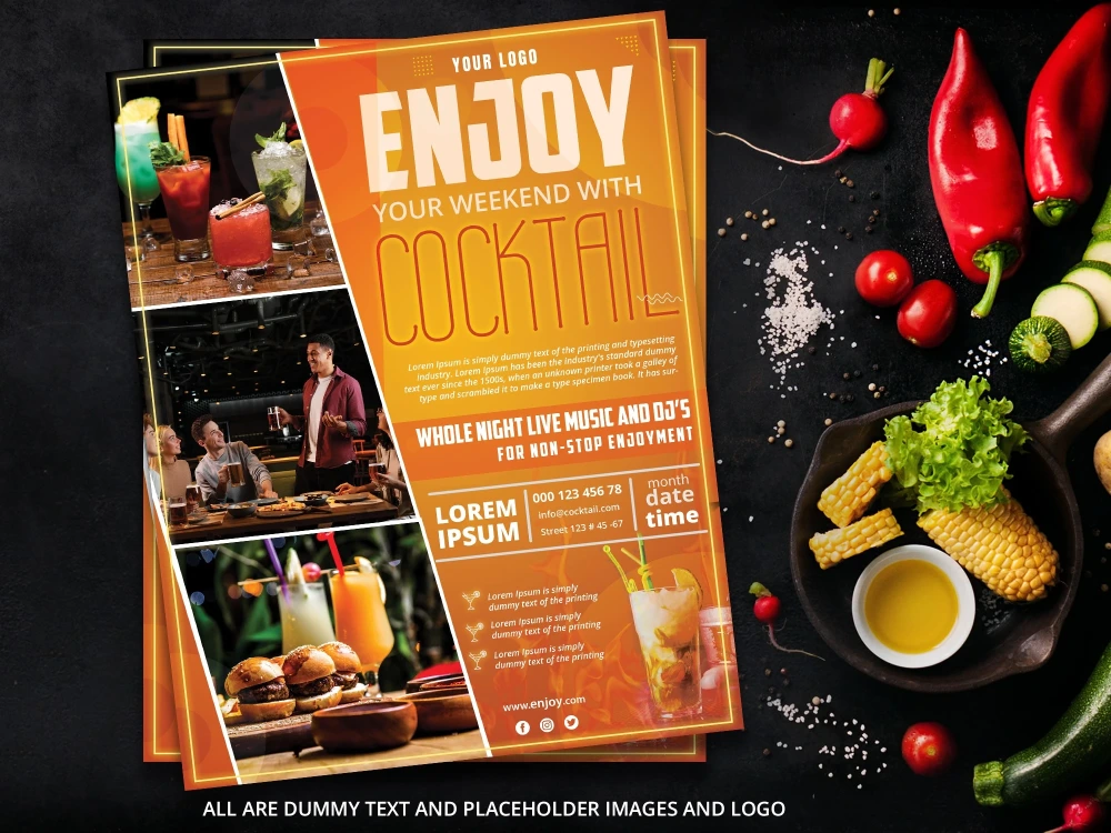 A fantastic FOOD FLYER/MENU that will attract your client immediately ...