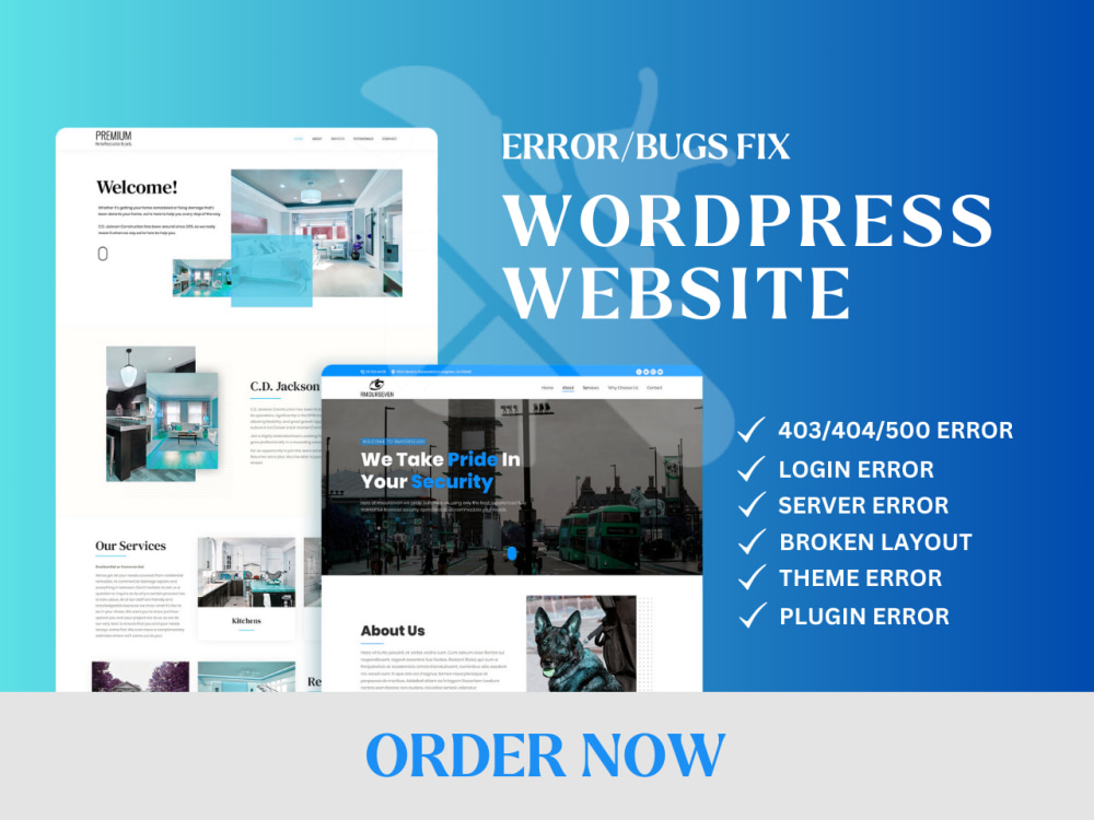 Fix buges and error in your wordpress wesbite. | Upwork