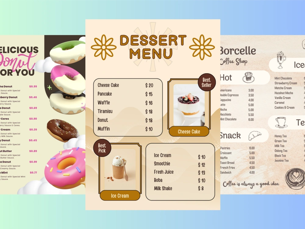 Professional Restaurant Menu Design | Upwork