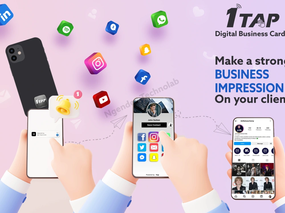 Popl clone app, NFC read-write, digital business card android and ios ...